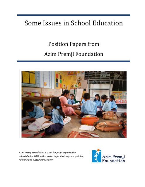 Issues in Elementary Education - Azim Premji Foundation