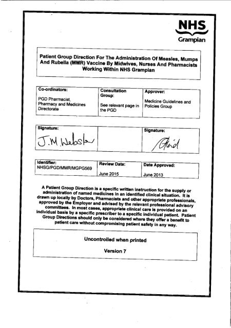 MMR - NHS Grampian