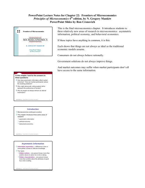 PowerPoint Lecture Notes for Chapter 22 PowerPoint Lecture Notes for Chapter 22