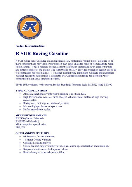 Sunoco RSUR - British Rally Championship