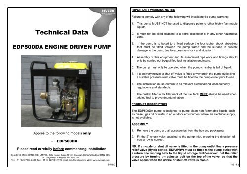 Download 2" Diesel Engine Driven Pump PDF - Oilybits.com