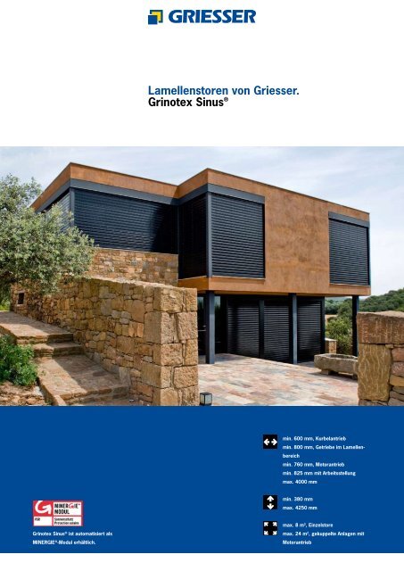 Lamellenstoren von Griesser. Grinotex SinusÂ® - V. Proietto GmbH