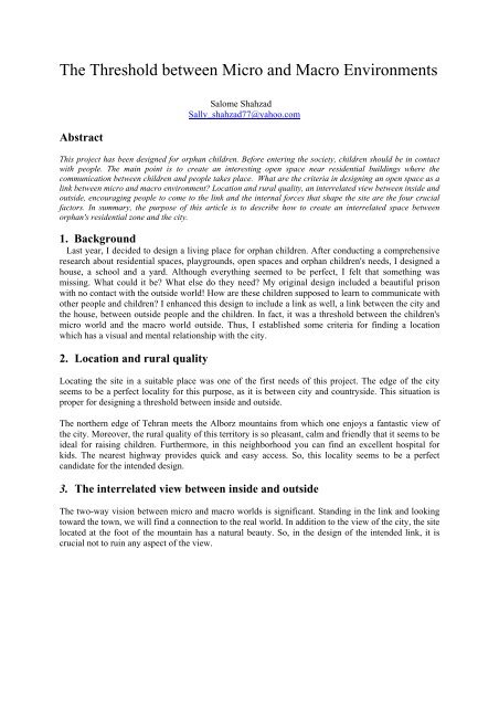 The Threshold between Micro and Macro world