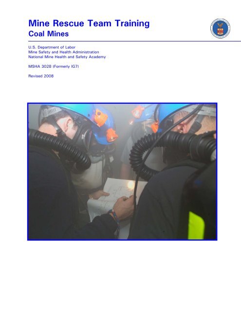 MSHA - Mine Rescue Instruction Guide - Mine Safety and Health ...