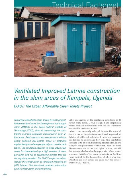 Ventilated Improved Latrine construction in the slum areas of ... - nadel