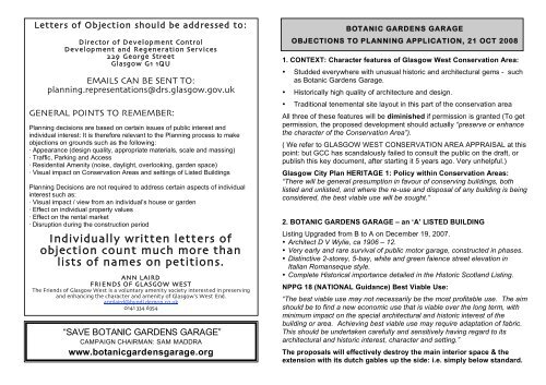 Letters Of Objection To Planning Application - Infoupdate.org