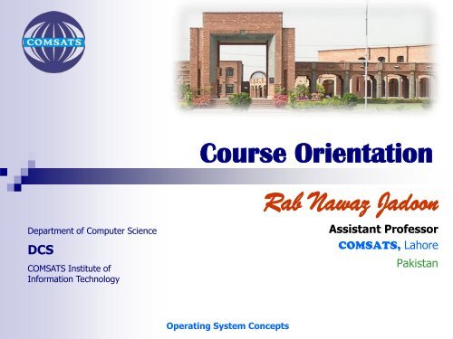 Lecture 1-Course Orientation OSC by Rab Nawaz Jadoon