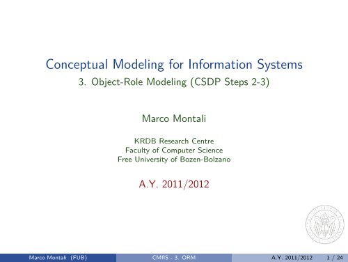 CSDP Steps 2-3 - Faculty of Computer Science