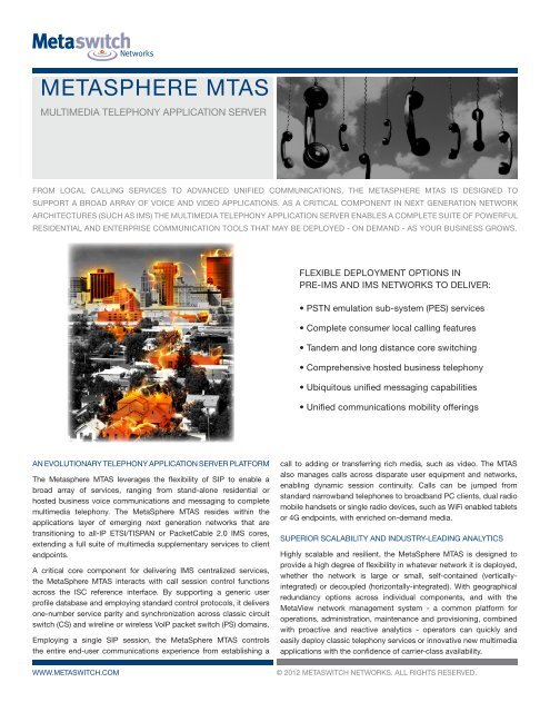 Metasphere MTAS Product Brochure - Metaswitch