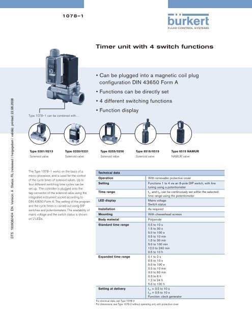 Mechanical Timer Data Sheet - iProcesSmart.com