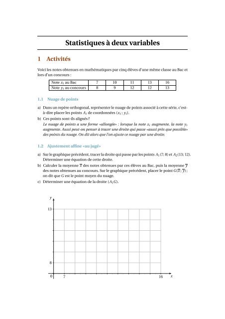 Statistiques Ã deux variables - Free