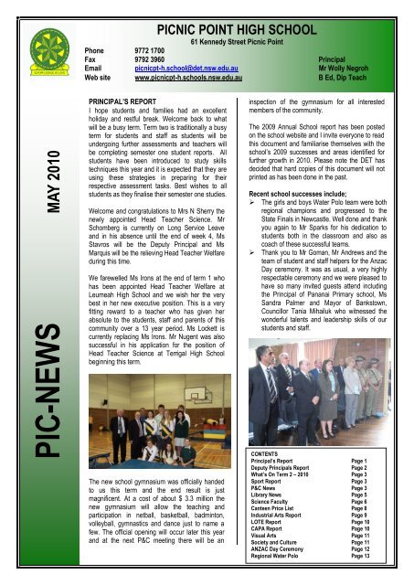 May - Picnic Point High School