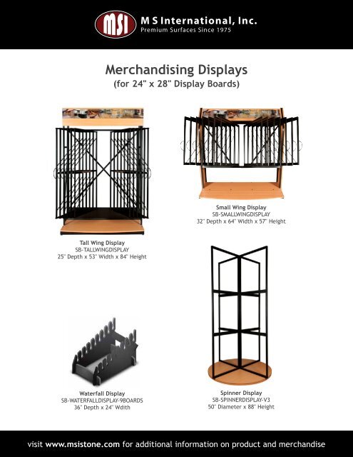 Merchandising Displays - MSI Stone