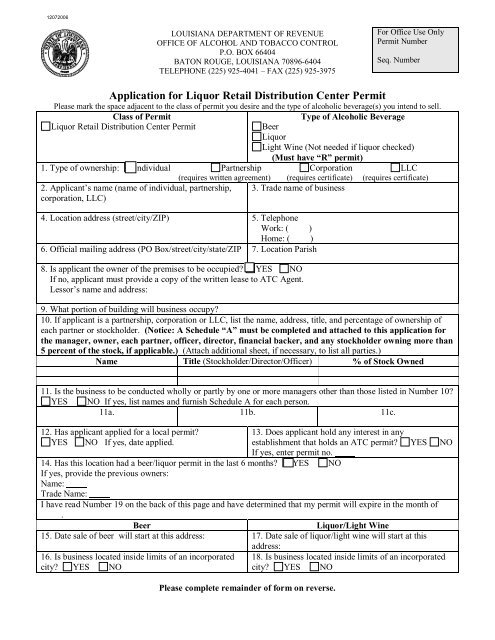 Louisiana Liquor License Application Louisiana Bar Card And Bartending