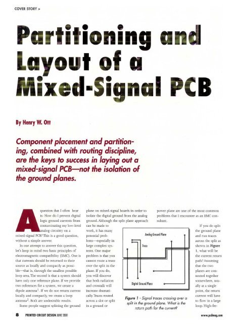 Partitioning and Layout of a Mixed-Signal PCB - Henry Ott Consultants