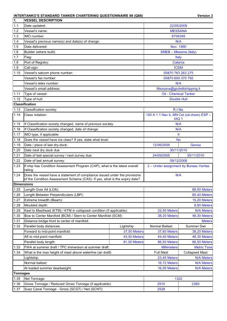 intertanko's standard tanker chartering ... - Ship Biz Center