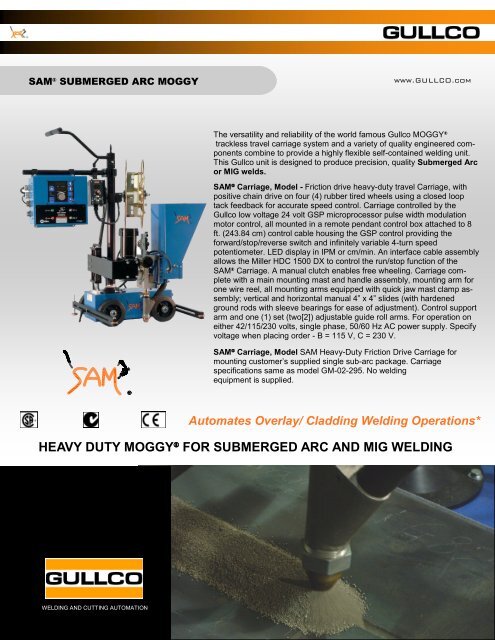 heavy duty moggyÂ® for submerged arc and mig welding - Gullco