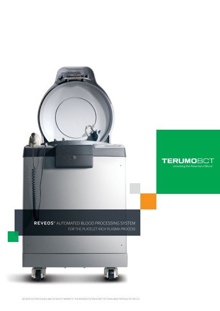 Reveos® AutomAted Blood Processing system - Terumo BCT