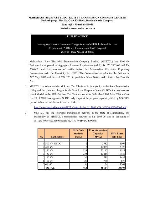 maharashtra state electricity transmission company limited