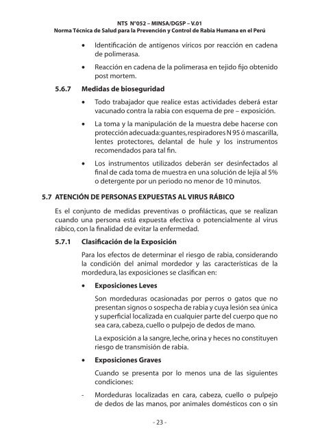 NTS N°052 – MINSA/DGSP