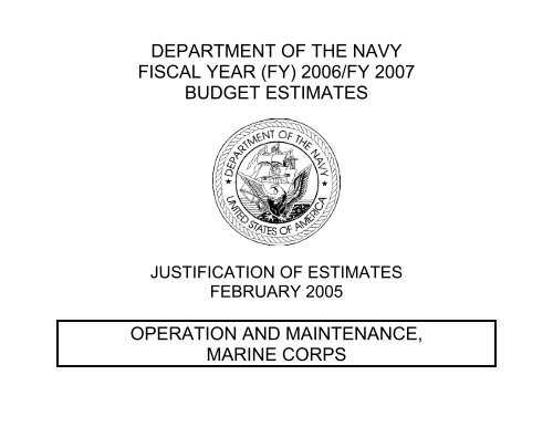 Operation & Maintenance, Marine Corps - U.S. Navy