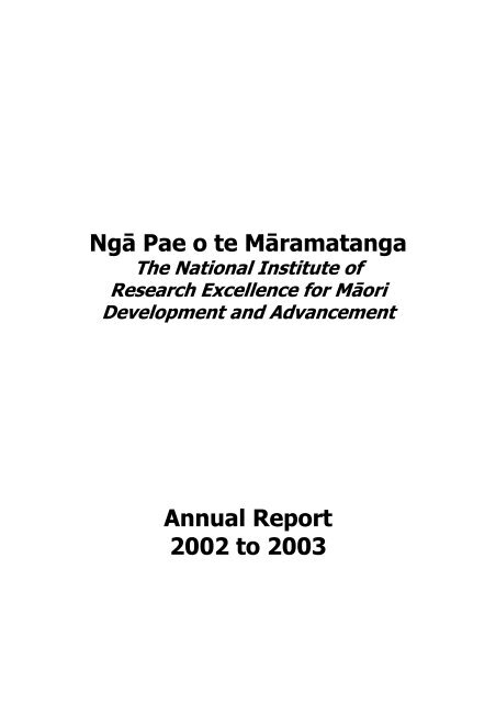 Nga Pae o te Maramatanga - NgÄ Pae o te MÄ ramatanga