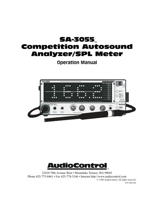 SA-3055 Owner's Manual - AudioControl