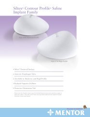Smooth Round Saline Implant Family - Mentor
