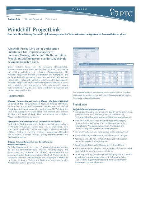 WindchillÂ® ProjectLinkâ ¢ - Inneo
