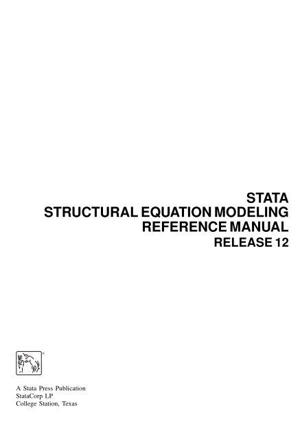 Structural Equation Modeling Stata Output - Tessshebaylo