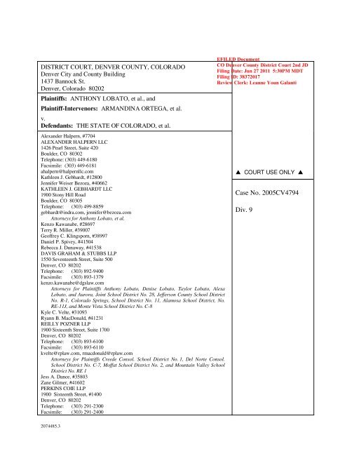 Plaintiffs' Motion in Limine to Exclude Evidence of Non-Education ...
