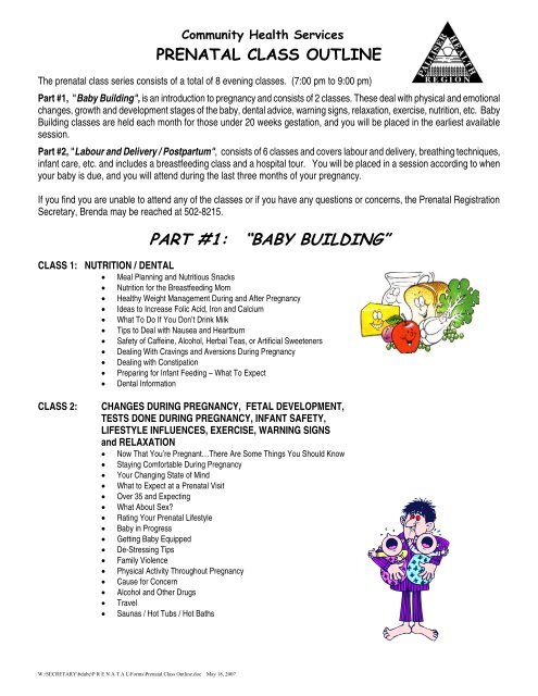 Prenatal Class Outline