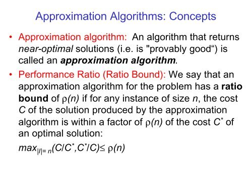 Approximation Algorithms Concepts Ucsd Vlsi Cad Laboratory