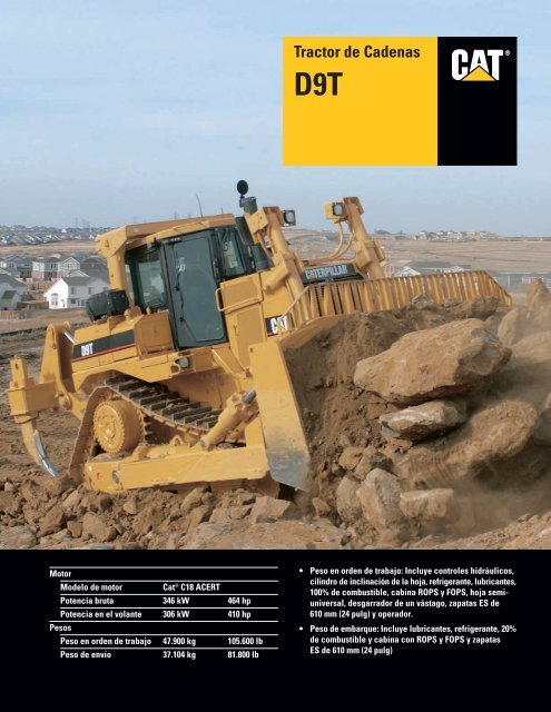 Specalog for Tractor de Cadenas D9T, ASHQ5591 - Kelly Tractor