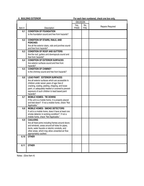 6. BUILDING EXTERIOR For