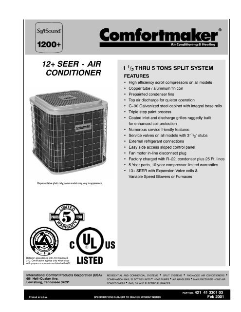 12+ SEER - AIR CONDITIONER