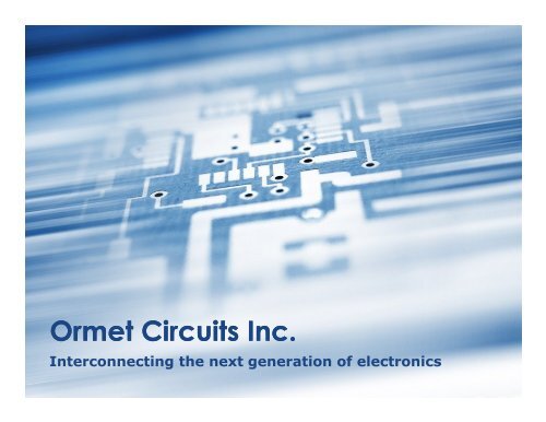Ormet Circuits Inc.