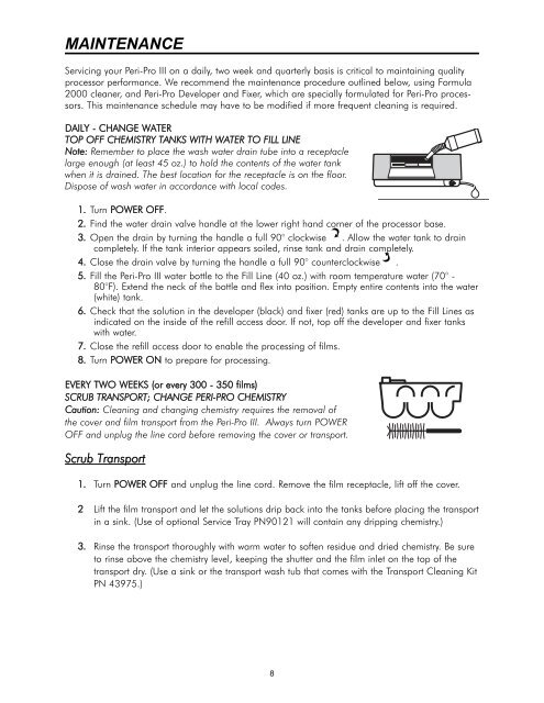 Peri-Pro III Film Processor Maintenance - Air Techniques, Inc.