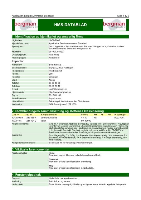 HMS-DATABLAD - Bergman-net