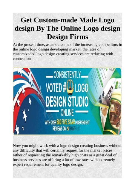 Get Custom-made Made Logo design By The Online Logo design Design Firms