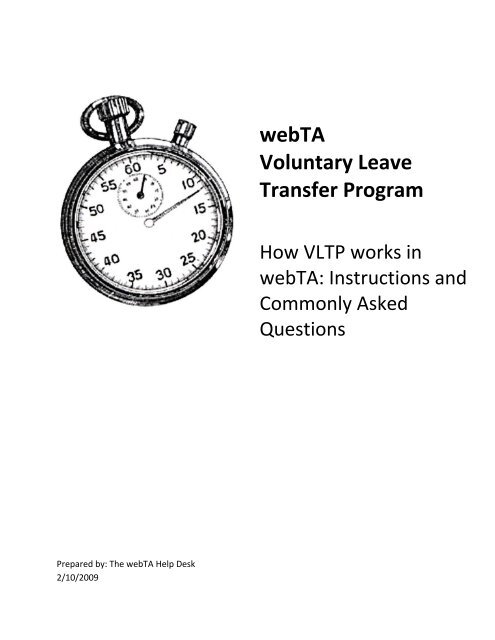 webTA Voluntary Leave Transfer Program