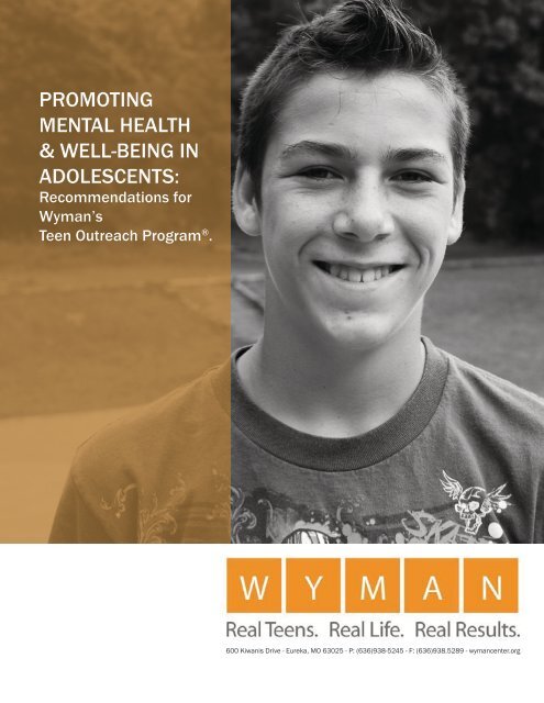 Promoting Mental Health And Well Being In Adolescents Wyman