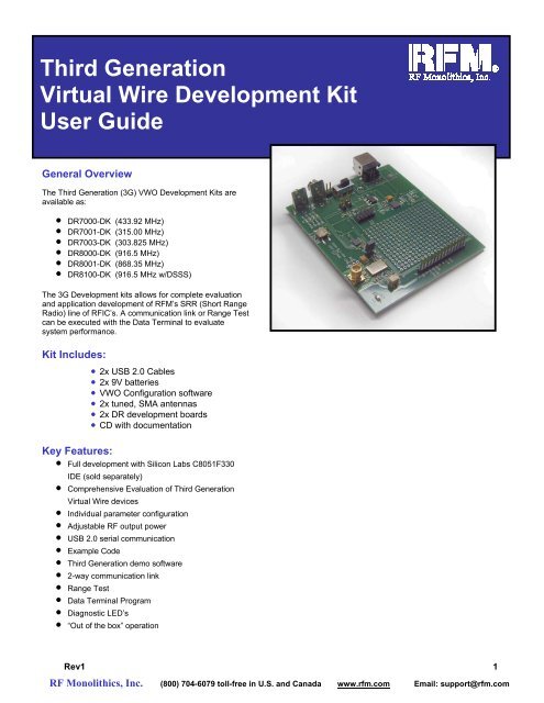 manual - RF Monolithics, Inc.