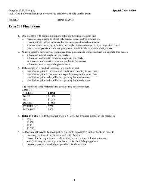 Econ 201 Final Exam WVU College Of Business And Economics econ-201-final-exam-wvu-college-of-business-and-economics