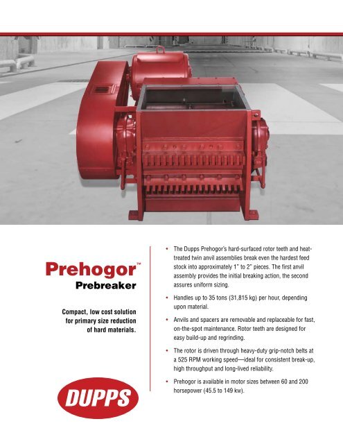Prehogor Flyer - The Dupps Company