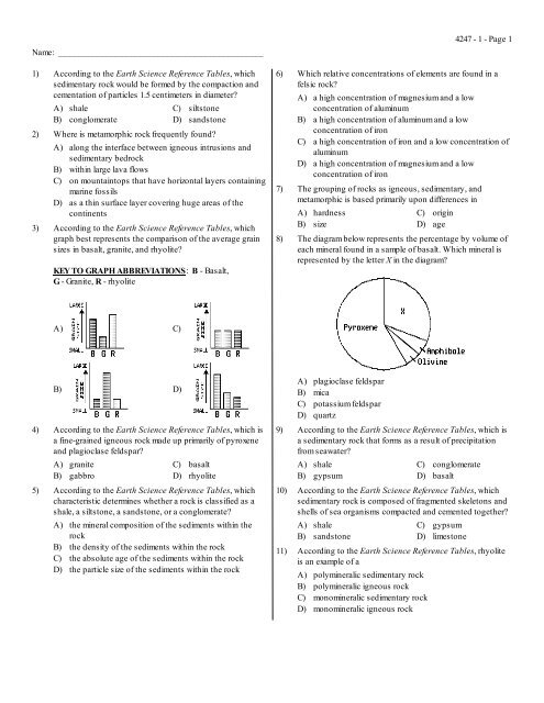 Earth Science Reference Tables Review | Cabinets Matttroy