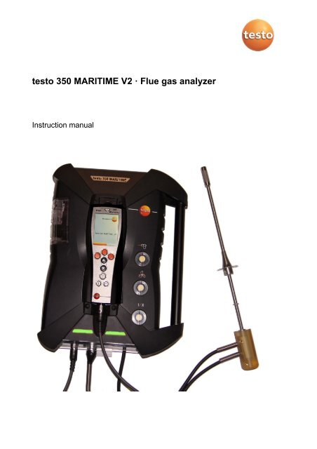 Instruction manual testo 350 MARITIME V2
