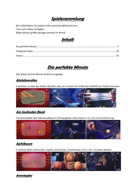 Die Perfekte Minute Spiele Pdf