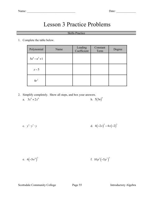 Algebra 1 Problems And Answers