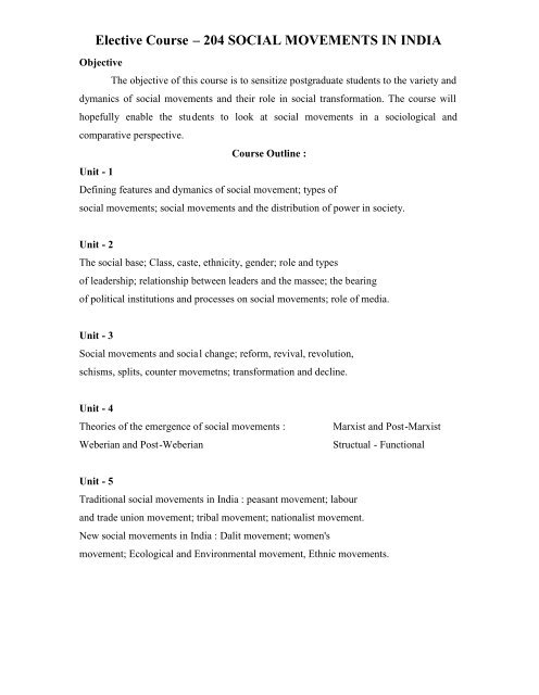 Social movement in India